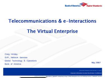 PPT – Telecommunications PowerPoint presentation | free to view - id ...