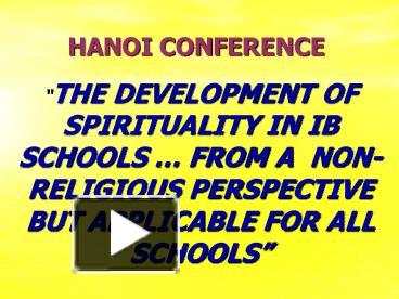 PPT – HANOI CONFERENCE PowerPoint presentation | free to view - id ...