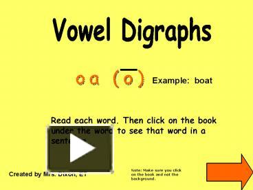PPT – Vowel Digraphs PowerPoint presentation | free to view - id: 3330b ...