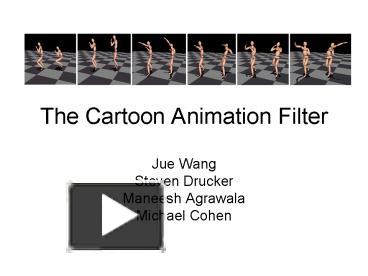 The Cartoon Animation Filter presentation | free to download