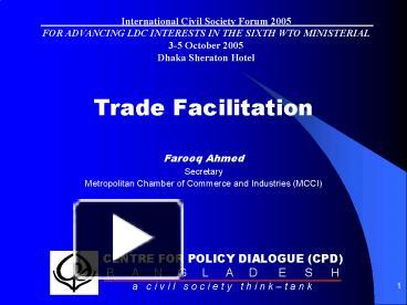 PPT – Trade Facilitation PowerPoint presentation | free to view - id ...