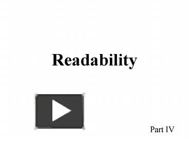 PPT – Readability PowerPoint presentation | free to download - id ...