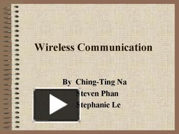 PPT – Wireless Communication PowerPoint presentation | free to view ...