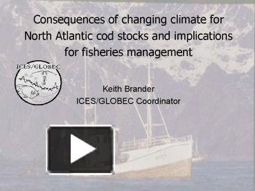 Consequences of changing climate for North Atlantic cod stocks and ...