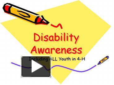 Disability Awareness presentation | free to view