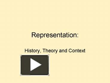 PPT – Representation: PowerPoint presentation | free to view - id ...