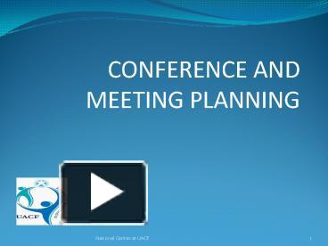 CONFERENCE AND MEETING PLANNING presentation | free to view