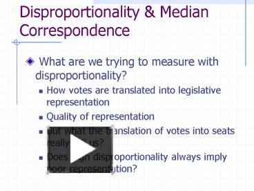 Disproportionality presentation | free to download