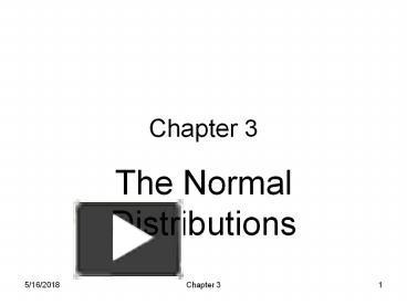 PPT – The Normal Distributions PowerPoint presentation | free to ...