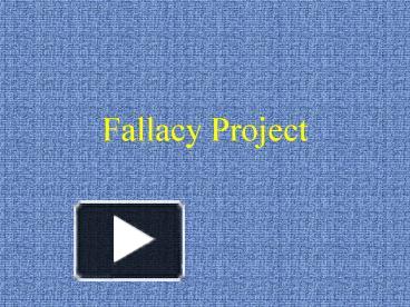 Fallacy Project presentation | free to download