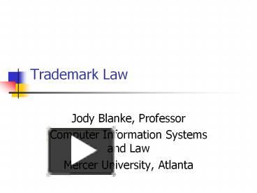 Trademark Law presentation | free to download