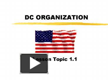 PPT – DC ORGANIZATION PowerPoint presentation | free to view - id ...
