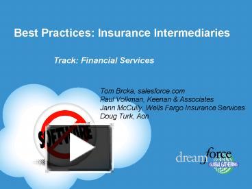 Best Practices: Insurance Intermediaries presentation | free to view