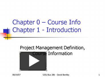 PPT – Chapter 0 Course Info Chapter 1 Introduction PowerPoint ...