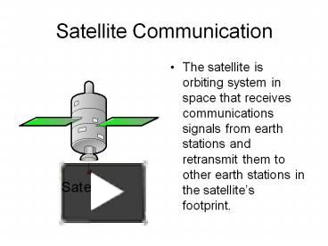PPT – Satellite Communication PowerPoint presentation | free to view ...