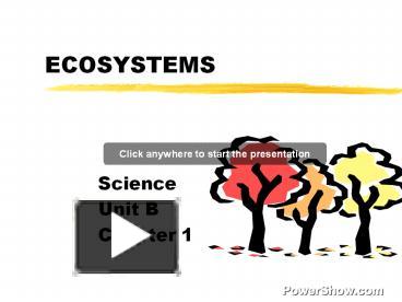 PPT – ECOSYSTEMS PowerPoint presentation | free to view - id: 3479-NTdmM