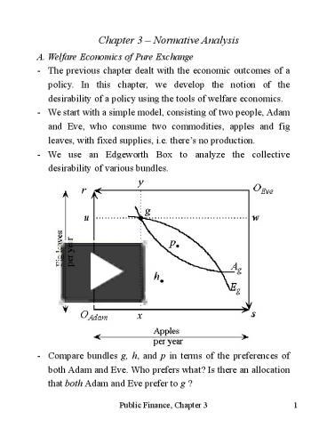 Chapter 3 Normative Analysis presentation | free to view