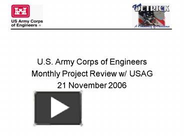 U.S. Army Corps of Engineers presentation | free to view