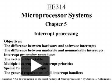 PPT – Interrupt processing PowerPoint presentation | free to view - id ...