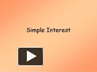 Simple Interest presentation | free to download