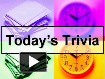 PPT – Today PowerPoint presentation | free to download - id: 3526d-MmI5Z