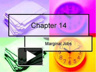 Marginal Jobs presentation | free to download