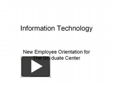 PPT – Information Technology PowerPoint presentation | free to download ...