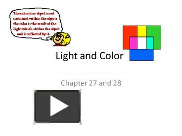 Light and Color presentation | free to view