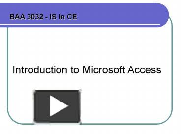 PPT – Introduction to Microsoft Access PowerPoint presentation | free ...