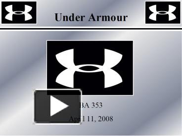 Under Armour presentation | free to view