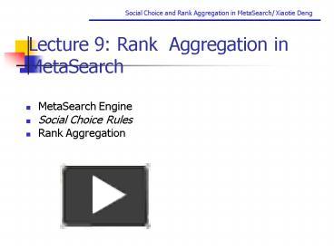 MetaSearch Engine presentation | free to view