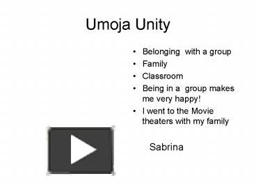 PPT – Umoja Unity PowerPoint presentation | free to view - id: 36740-ZjhmM