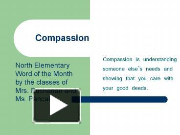 Compassion presentation | free to view