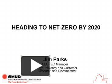 HEADING TO NETZERO BY 2020 presentation | free to view