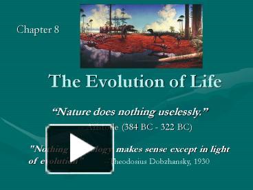 The Evolution of Life presentation | free to view
