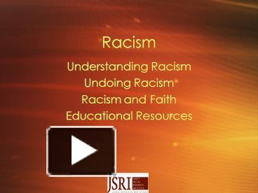 Racism presentation | free to view