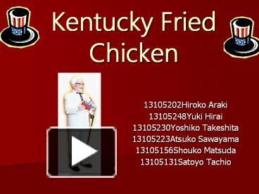 Kentucky Fried Chicken presentation | free to download