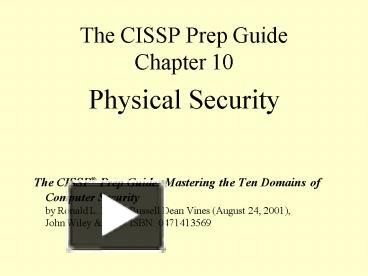 The CISSP Prep Guide Chapter 10 presentation | free to view