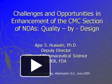 PPT – Challenges and Opportunities in Enhancement of the CMC Section of ...