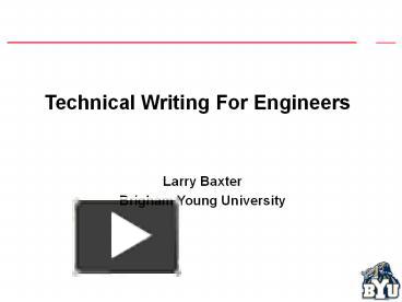 Technical Writing For Engineers presentation | free to download