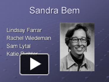 Sandra Bem presentation | free to view