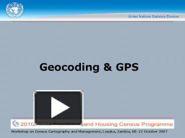 Geocoding presentation | free to download