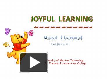 joyful learning presentation | free to download