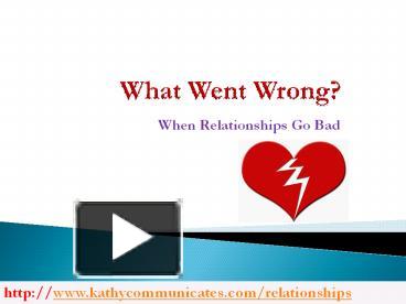 What Went Wrong? presentation | free to view