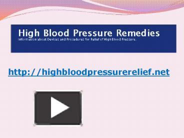 Hypertension | High Blood Pressure presentation | free to view
