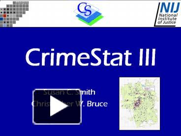 CrimeStat presentation | free to view
