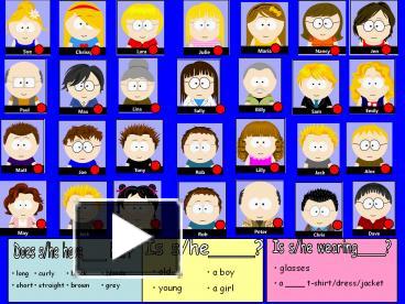 Interactive TEFL Game: Guess Who? presentation | free to download