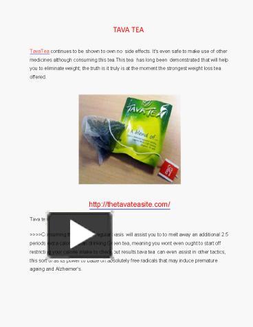 TAVA TEA presentation | free to view