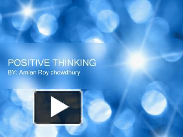 PPT – POSITIVE THINKING PowerPoint presentation | free to view - id ...