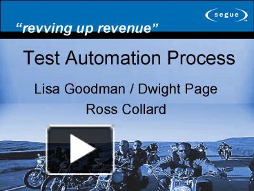 PPT – Test Automation Process PowerPoint presentation | free to view ...